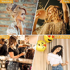 Chuangdi Sew in Hair Extension Tool Kit, 600 Silicone Lined Micro Ring Beads 1 Pliers 2 Hook Needle Pulling Loop 10 Curved Hair Needle 4 Alligator Clips 1 Comb 100 Black Mini Rubber Band