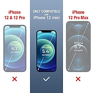 FlexGear Case for iPhone 12 Mini with 2X Glass Screen Protectors [Full Protection] - Crystal Clear