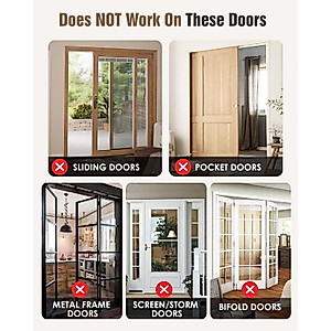 Door Locks for Kids Safety,Child Proof Interior/Exterior Door Lock of Top,Made of Durable Metal for Toddler,Perable from Both Sides,Prevent Pet or Baby from Entering Bedroom & Basement(Black,1 Pack)