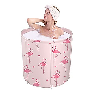 Essbhach Foldable Bathtub, Separate Family Bathroom SPA Tub, Soaking Standing Bath Tub for Shower Stall, Efficient maintenance of temperature, Ideal for Hot bath ice bath