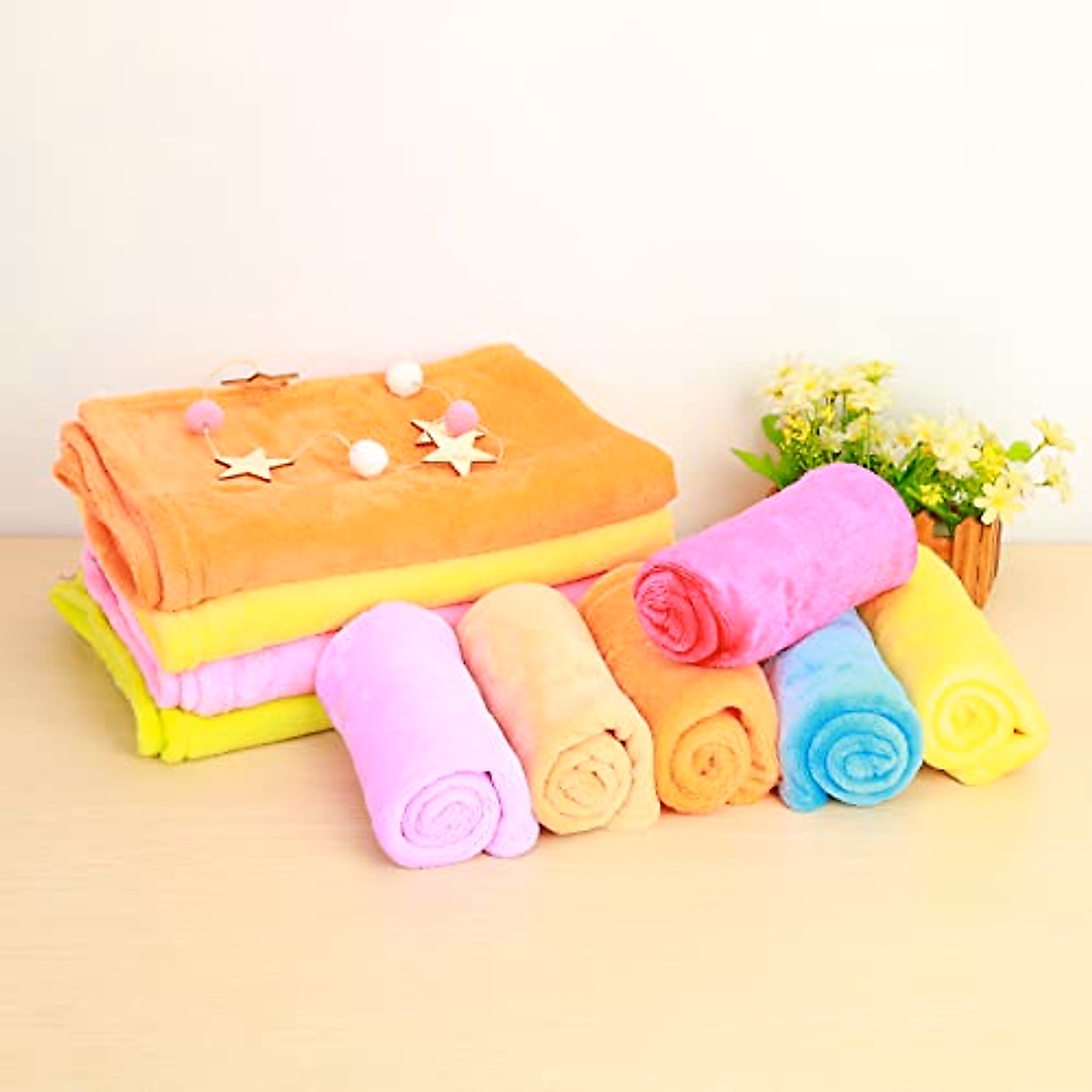 BLUELANS Fleece Throw Blanket for Couch, Lightweight Plush Fuzzy Cozy Soft Blankets & Throws Sofa, Blanket, Cozy, Warm Bedding Bed Blue, 50x70cm