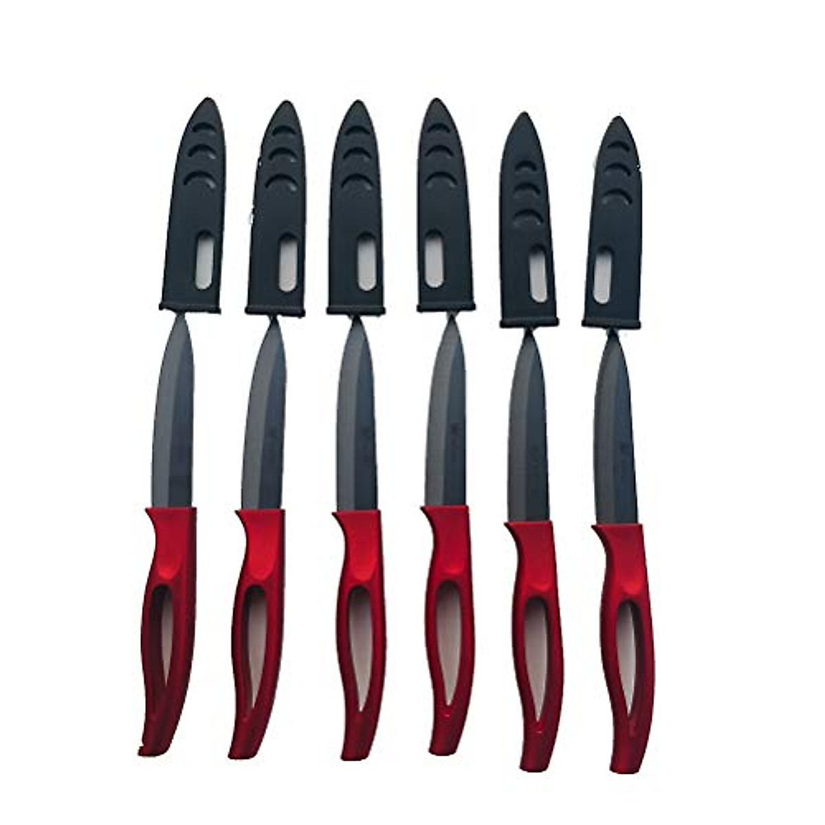GAOGAO Kitchen Bar Ceramic Steak Knife Super Sharp Knifes 6 Pcs Kitchenware