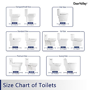 DeerValley DV-1F52828 Apex White ADA Comfortable Height toilet and Elongated One Piece Toilet, with Soft Closing Seat and Left-hand Chrome Trip Lever Included, High-Efficiency