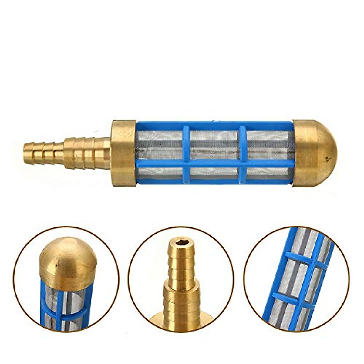 CABINA HOME Brass 3/4'' 5/8'' Hose Water Suction Strainer Pickup Filter for Pressure Washer