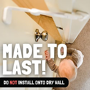 Door Buddy Child Proof Door Lock & Cat Door Stopper. Adjustable Door Strap Latch to Baby Proof Door & Keep Toddler out of Cat Food & Litter Box. Easy Pet & Baby Gate with Cat Door Interior Alternative