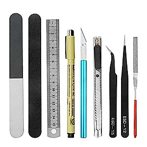 XINGYHENG 12Pcs Modeler Basic Tools Craft Set Gundam Model Tools Kit Hobby Building Tool Kit for Model Assemble Building Repairing and Fixing DIY Craft Kit