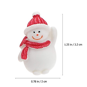 NOLITOY Micro Winter Landscape Ornaments Mini Resin Snowman Statue 4pcs Dollhouse Garden Fairy Yard Sculpture Decoration Random Style