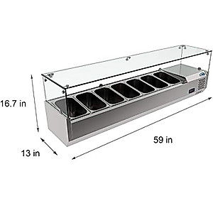 KoolMore SCDC-7T Commercial refrigerators, 59 Inch, Silver