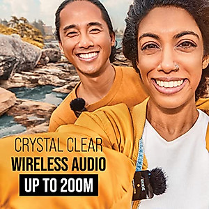 RØDE Wireless Go II Dual Channel Wireless System with Built-in Microphones with Analogue and Digital USB Outputs, Compatible with Cameras, Windows and MacOS computers, iOS and Android phones