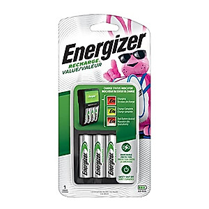 Energizer Recharge Value Charger for NiMH Rechargeable AA and AAA Batteries