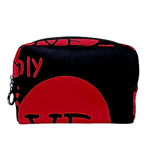 TBOUOBT Cosmetic Travel Bags, Makeup Case, Makeup Bag for Toiletries, Valentine'S Day Love Only May Enter Here