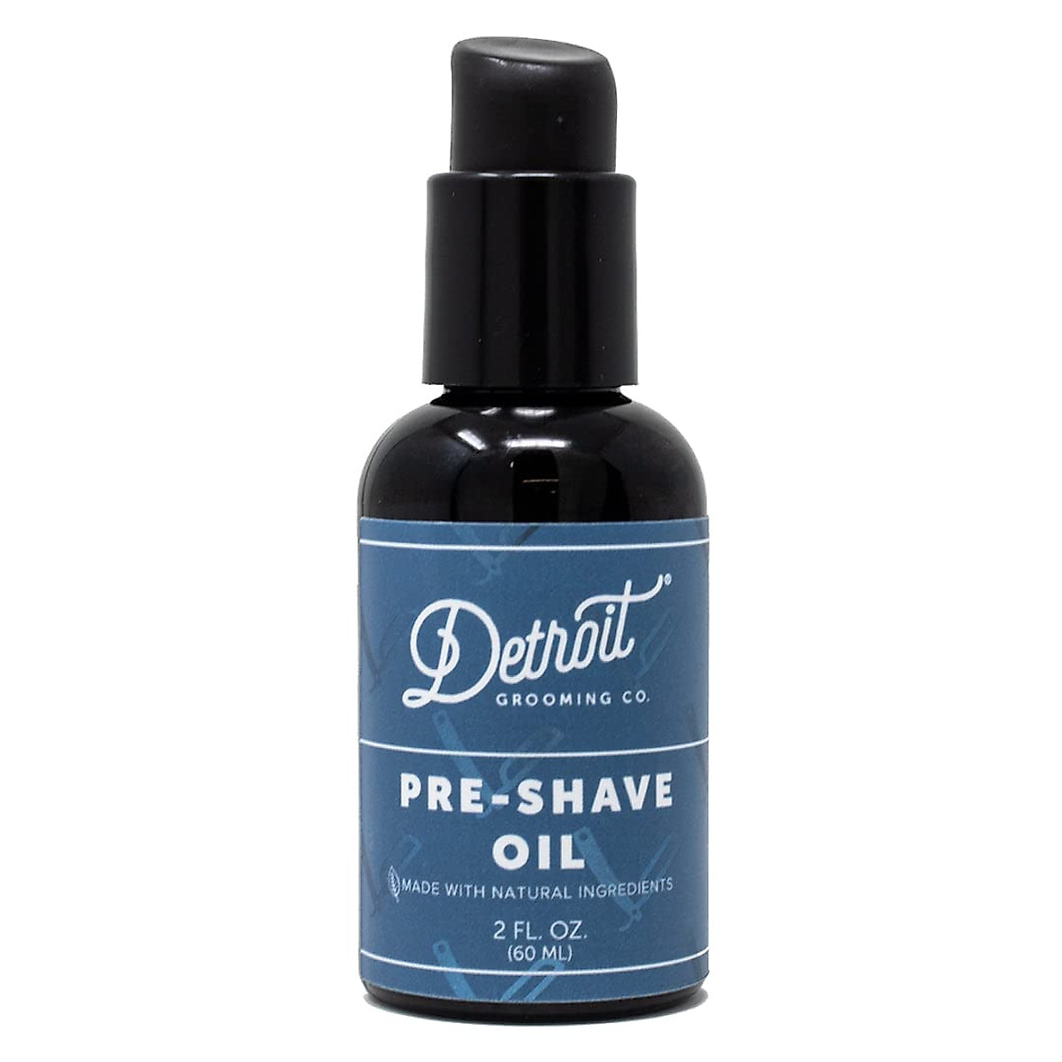 Detroit Grooming Co. Pre Shave Oil - Gel Made from Essential Oils and Natural, Plant Based Ingredients (2 oz) Protects Skin - Replaces Shaving Cream - Use With Any Blade, Safety or Straight Razor