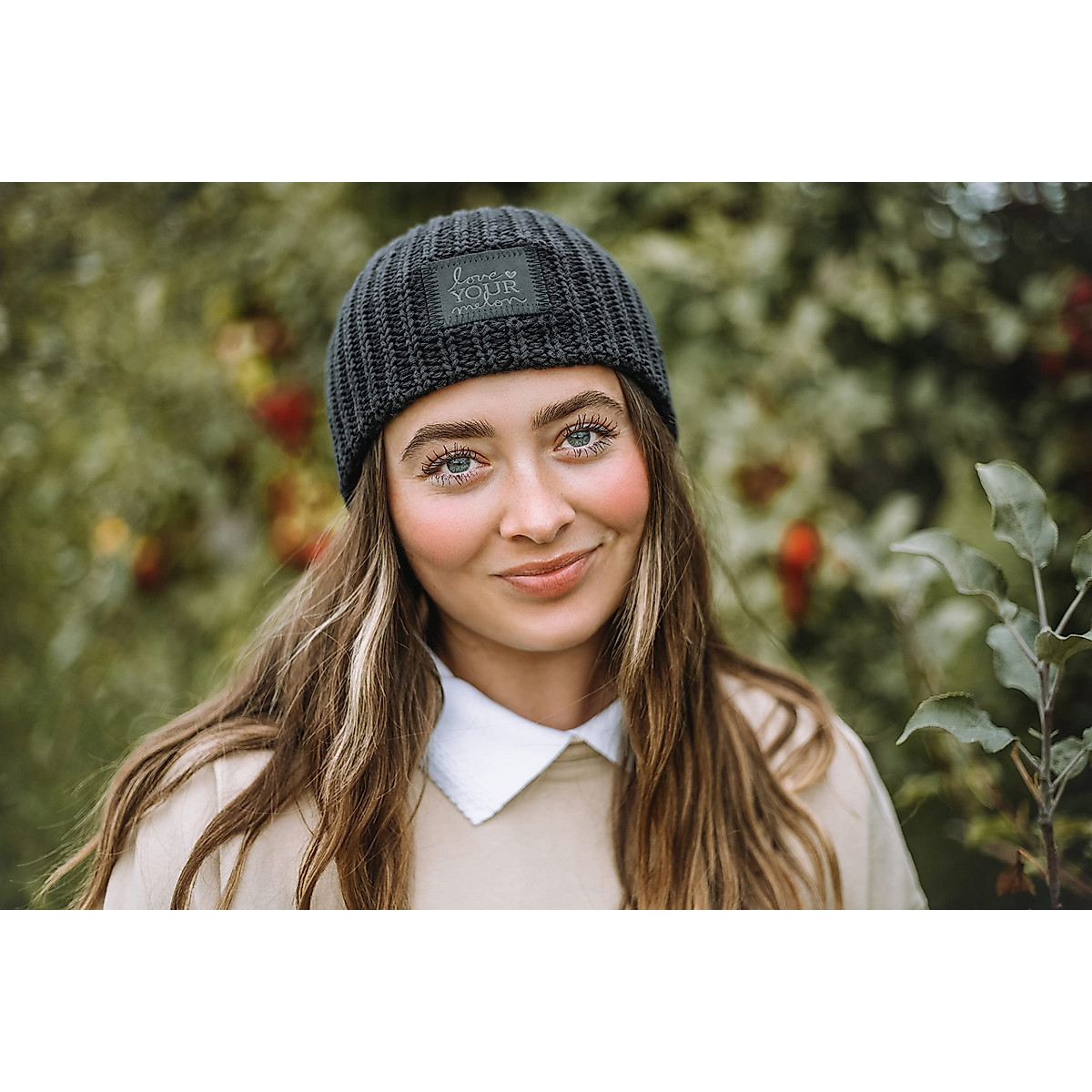 Love Your Melon Beanie for Men & Women Black Leather Beanie, Winter Hats, Cool Beanies, 100% Cotton Made Lined Knit Warm Thick Skully