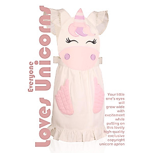 Baker Buddy Unicorn Kids Baking Set with storage case, real working utensils, cookie cutters, and baking supplies, beautiful unicorn apron for kids