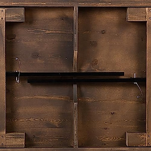 Flash Furniture Hercules Commercial Grade Farmhouse Dining Table | Solid Pine Foldable Table for 10 in Antique Rustic | Rustic Charm for Home and Events