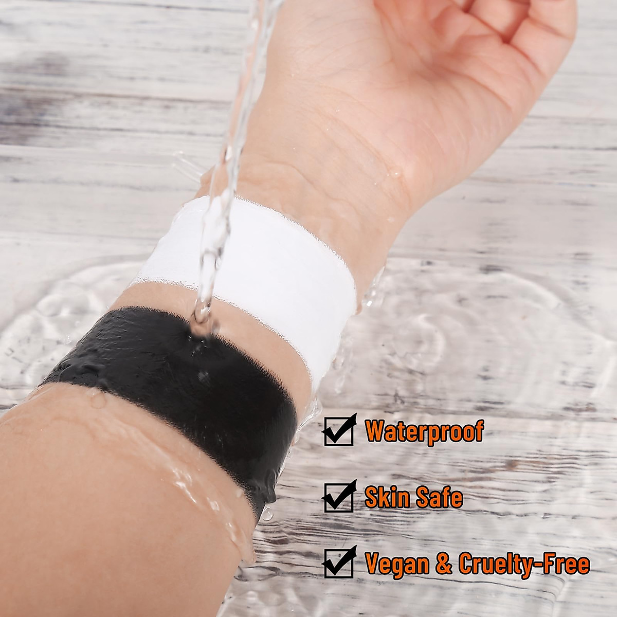 BOBISUKA Halloween Cosplay SFX Makeup Black + White Face Body Paint Special Effects Makeup Kit Dress Up Non Toxic Face Painting Kits for Adult Full Coverage Face paint Fx Make Up