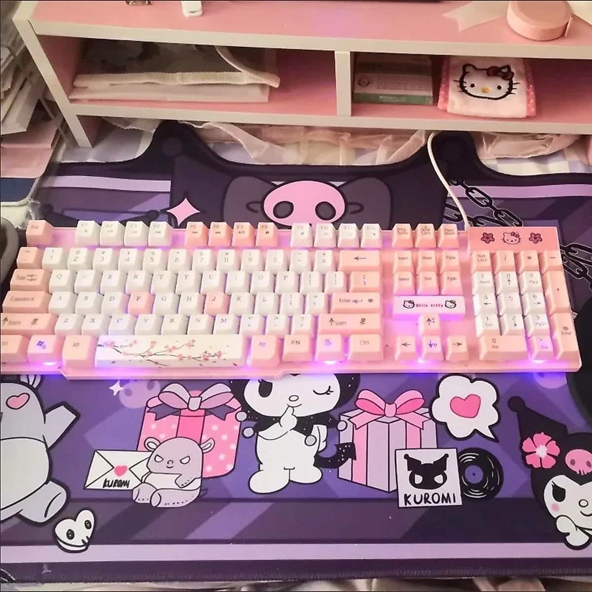 Kawaii Desk Pad Anime Mouse Pad XLarge Size, Kawaii Desk Cccessories Gaming Mousepad Kawaii Room Decor for Girls