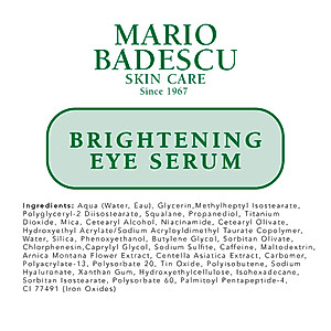 Mario Badescu Brightening & Revitalizing Under Eye Serum, Anti Aging & Hydrating, Reduces the Appearance of Fine Lines & Dark Circles with Caffeine and Squalane, 0.5 oz