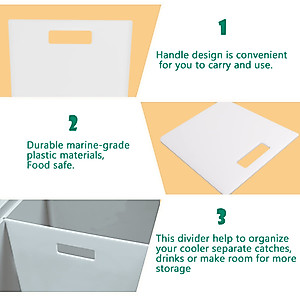 Cooler Divider/Cutting Board Compatible with Rtic 45 Gallon Coolers，Cooler Accessories，White