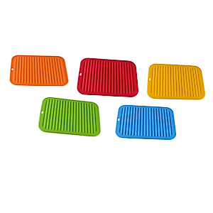 Alipis 3pcs Mat Heart Shaped Rug Sifter for Soil Insulation Pad Pads Drain Tray Coasters for Dining Table Non-Slip Pad Silicone Mat Programmable Coffee Maker Large