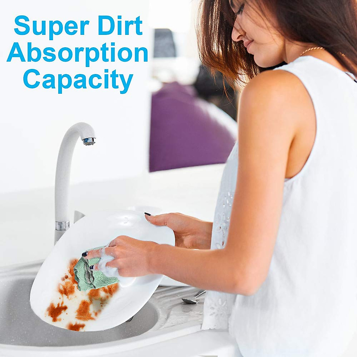 Small Kitchen Towels Dish Towels, 6 x 10 inch, Super Absorbent Multipurpose Dish Cloths, for Furniture Rags, Kitchen Cloths, Tableware Quick-Drying Towels，Reusable Cleaning Cloths, (11PCS)