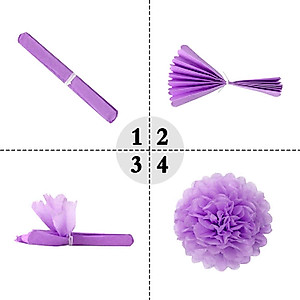 Mermaid Birthday Decorations for Girls Women, 29pcs Birthday Party Supplies Including Pom Poms Flowers Happy Birthday Banner Dots Garland Hanging Swirls and Balloons Purple Teal Confetti