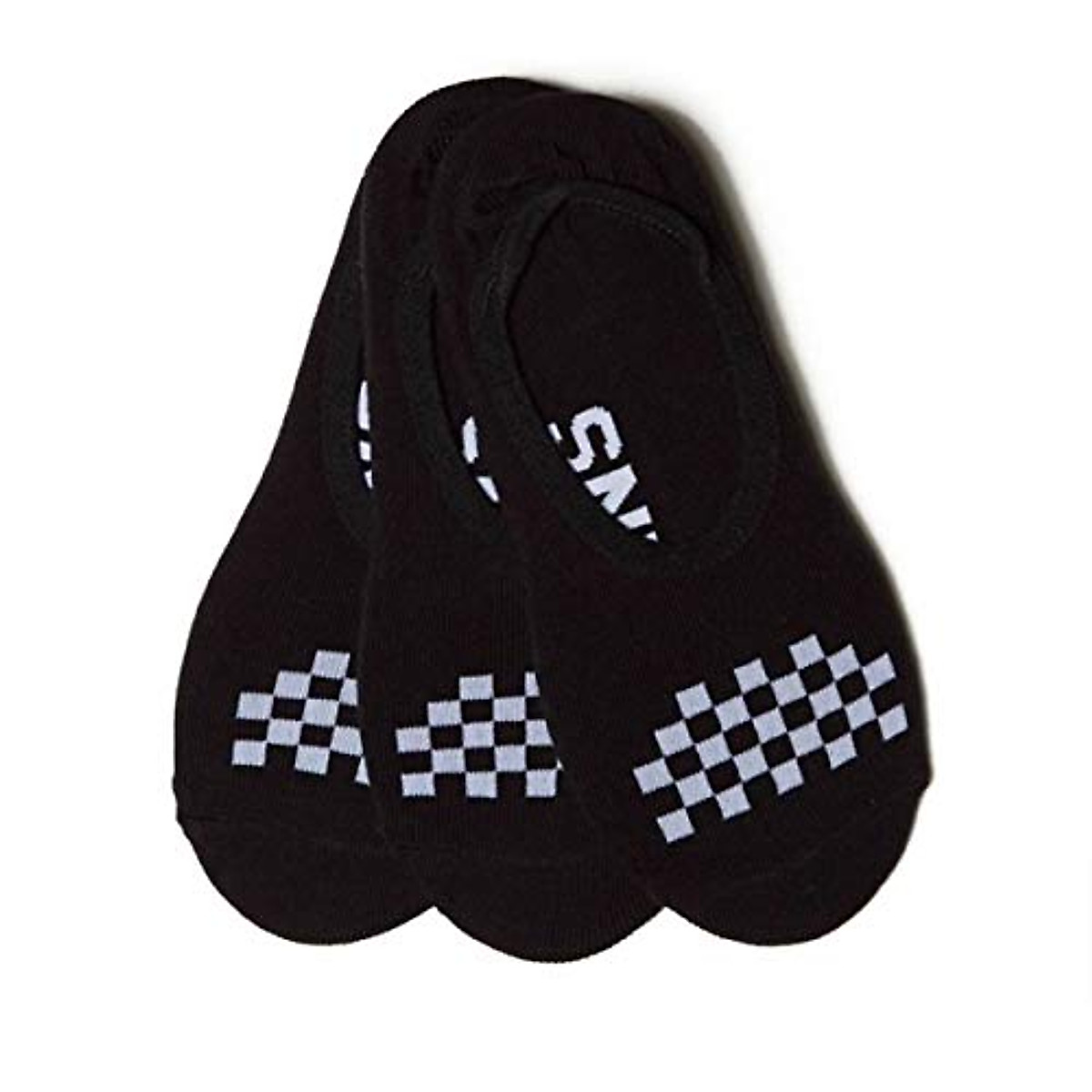 Vans - Canoodle Super No-Show Socks - 3 Pair Pack, Black/White (7-10)