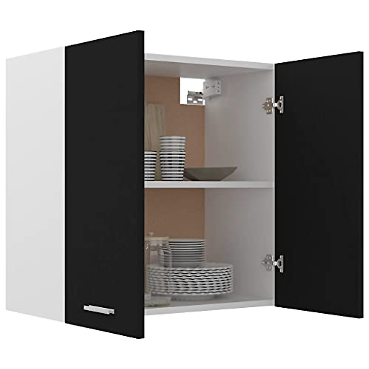 Aisifx Hanging Cabinet Black 23.6"x12.2"x23.6" Engineered Wood