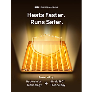 Dreo Tower Fans for Home, 90° Oscillating Fans for indoors & Space Heaters for Indoor Use, Atom One Portable Heater with 70°Oscillation, 1500W PTC Electric Heater with Thermostat