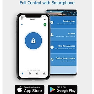 2 Peice Lockly Smart Lock - PGD628WVB and PGD628FVB Bundle, Fingerprint Door Lock with Patented Keypad, App Control (Venetian Bronze)