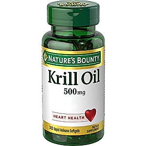 Nature's Bounty Krill-500 mg Oil, 30 Softgels