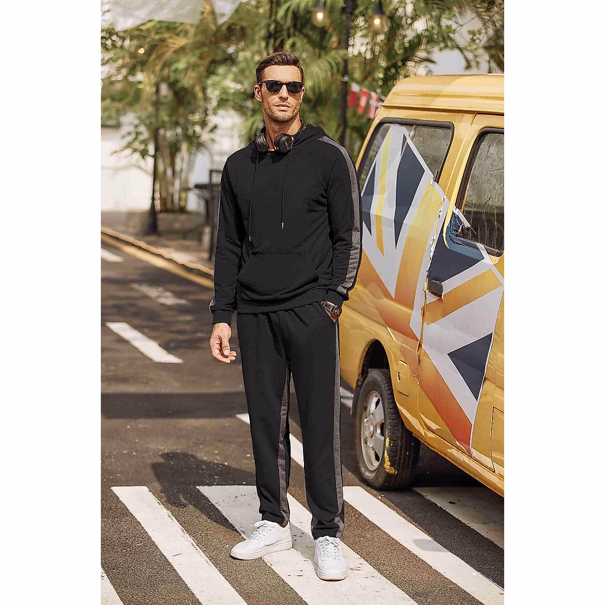 COOFANDY Men Jogging Suits 2 Piece Warm Up Tracksuit Lightweight Sweatsuits for Men