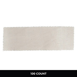 ForPro Natural Muslin Epilating Strips, Tear-Resistant, Pre-Cut Strips for Hair Removal, 3” W x 9” L, 100-Count