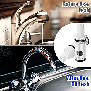 Enhon 6 Pack Faucet Cartridge Replacement Kit Compatible with Moen 1224 1224B Double Handle Faucets and Tub Showers, Durable Brass and Plastic