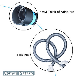 1 1/4 Inch x 12 Feet Dust Collection Hose Kit for Home and Shop Vacuums System with 5 Adapters of Woodworking Power Tool and Sander, Compatible with Multi-Brands, Silver Gray Vacuum Hose