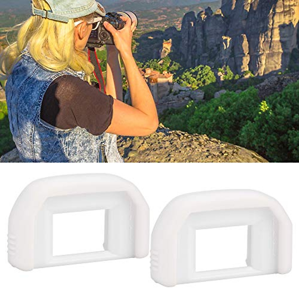 RvSky Digital Camera Accessories 2PCS White Camera EF Viewfinder Eye Patch for Digital Cameras