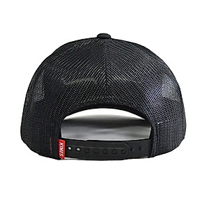 Kimes Ranch Caps Adjustable Snapback Weekly Trucker Hat/Black-Black