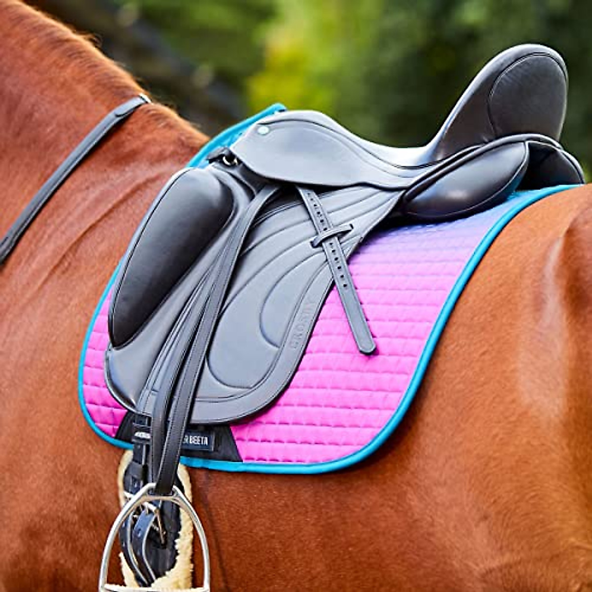 Weatherbeeta Prime Ombre Dressage Saddle Pad - Rainbow Dream - Full