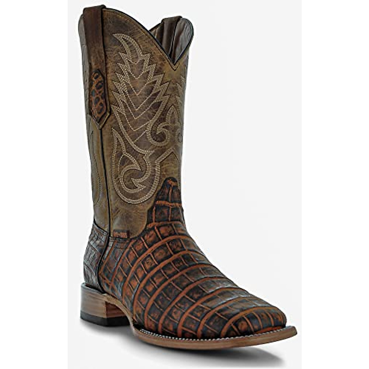 Soto Boots Mens American Gator Belly Print Boots H50035 (Tan,12)