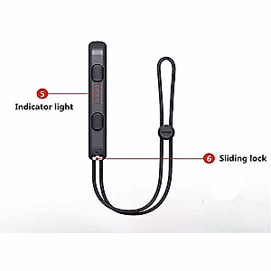 1 Pair of Joy-Con Handle Controllers with anti-slip Lanyards for Nintendo Switch Video Games-Black