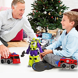 MIEBELY Transforming Robot Toys for 3 4 5 6 7 Year Old Boys Gorilla Magnetic Assembly Toddler STEM Action Figure, All in One Design Transform in Vehicle, Animal Robot, Kid Gifts for Birthday Christmas