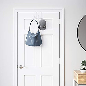 Franklin Brass 3-Hook Wire Over The Door Storage Rack,White