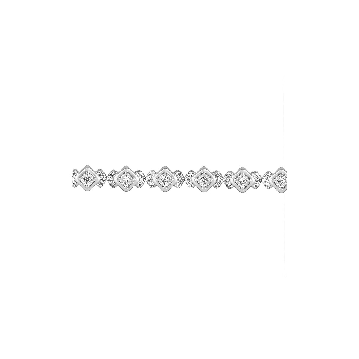 Fifth and Fine 1.00 Carat tw Natural Diamond Tennis Bracelet in 925 Sterling Silver