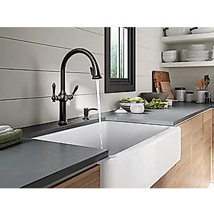 KOHLER K-R24937-SD-VS Neuhaus Pull Down Kitchen Faucet, 2-Spray Faucet, Kitchen Sink Faucet with Pull Down Sprayer in Vibrant Stainless