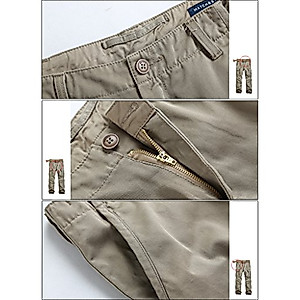 Match Mens Casual Outdoors Active Wild Cargo Pants Trousers(W36,6536 Light Khaki)