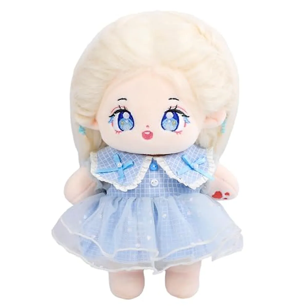 DONTNO 9 Inches Baby Doll Soft Plush Dolls Toy,Plush Pillow Stuffed Dolls Toy Birthday Gifts for Girls Kids(Blue)