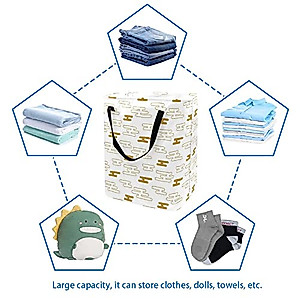 Chinese Style Auspicious Cloud Pattern Print Collapsible Laundry Hamper, 60L Waterproof Laundry Baskets Washing Bin Clothes Toys Storage for Dorm Bathroom Bedroom