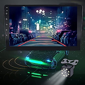 Double Din Car Stereo 10 Inch Capacitive Touch Screen Radio with Carplay and Android Auto,GPS Navigation,WiFi,Fm/RDS Radio,with Backup Camera,1+16g