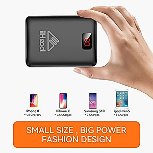 iHood Heated Vest Battery Pack, 5V / 7.4V / 12V Auto-Transformer 14400mAh Power Bank for Heated Jacket and Heated Hoodie,Dual USB LED Display Portable Charger for iPhone Android etc