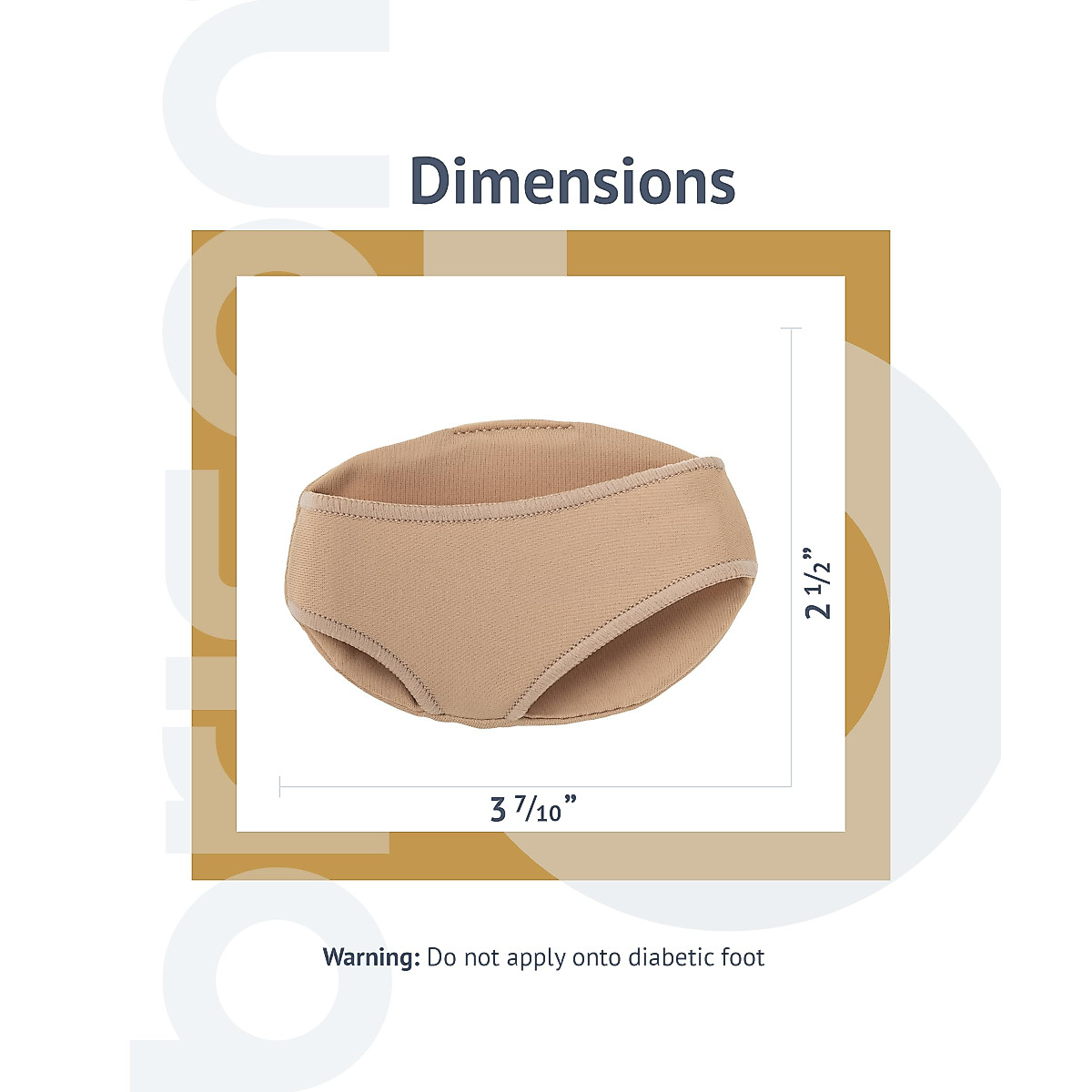 Brison Metatarsal Pads for Women and Men Compact Ball of Foot Cushion Gel Pad Inside Metatarsalgia Morton's Neuroma Pain Relief - Soft Foot Care Fabric Sleeves 2 Pairs